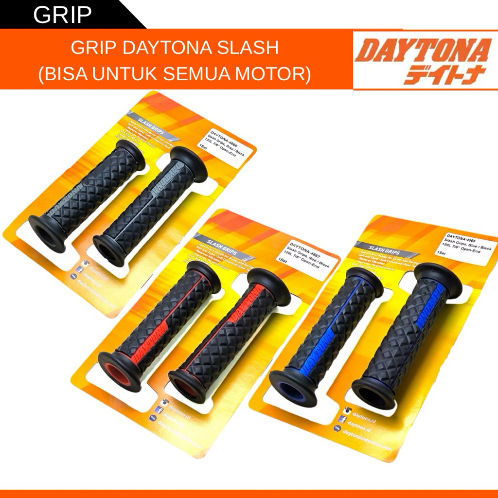 UNIVERSAL DAYTONA SLASH HANDGRIP GRIP FOR ALL MOTORCYCLES BEAT VARIO ...