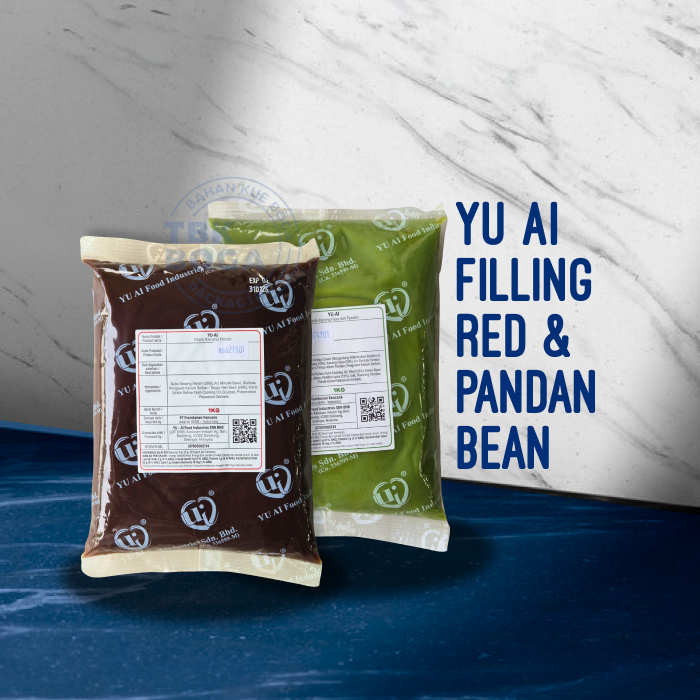 HIJAU MERAH Yu Ai Filling 1 Kg (Red Bean, Pandan) Green Red Bean Butter ...