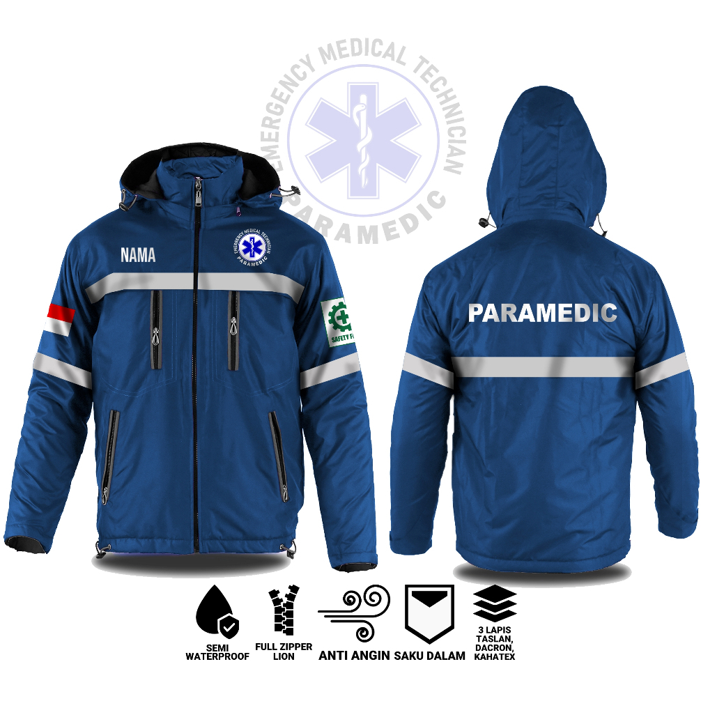 PARAMEDIC Emergency Scotlight Parachute Safety Jacket Free Name Can Be ...