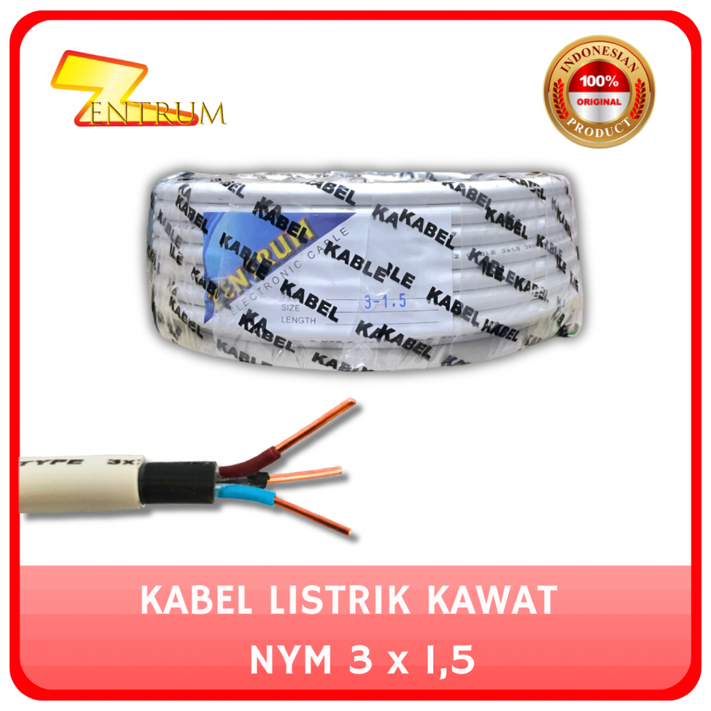 NYM 3 X 1.5 Wire Electrical Cable (50 Meters) | Shopee Malaysia