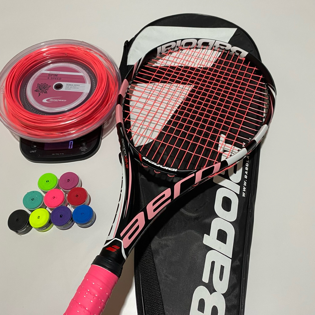 BABOLAT PURE AERO PINK FAIR LADY FULLSET TENNIS RACKET READY SMASH ...