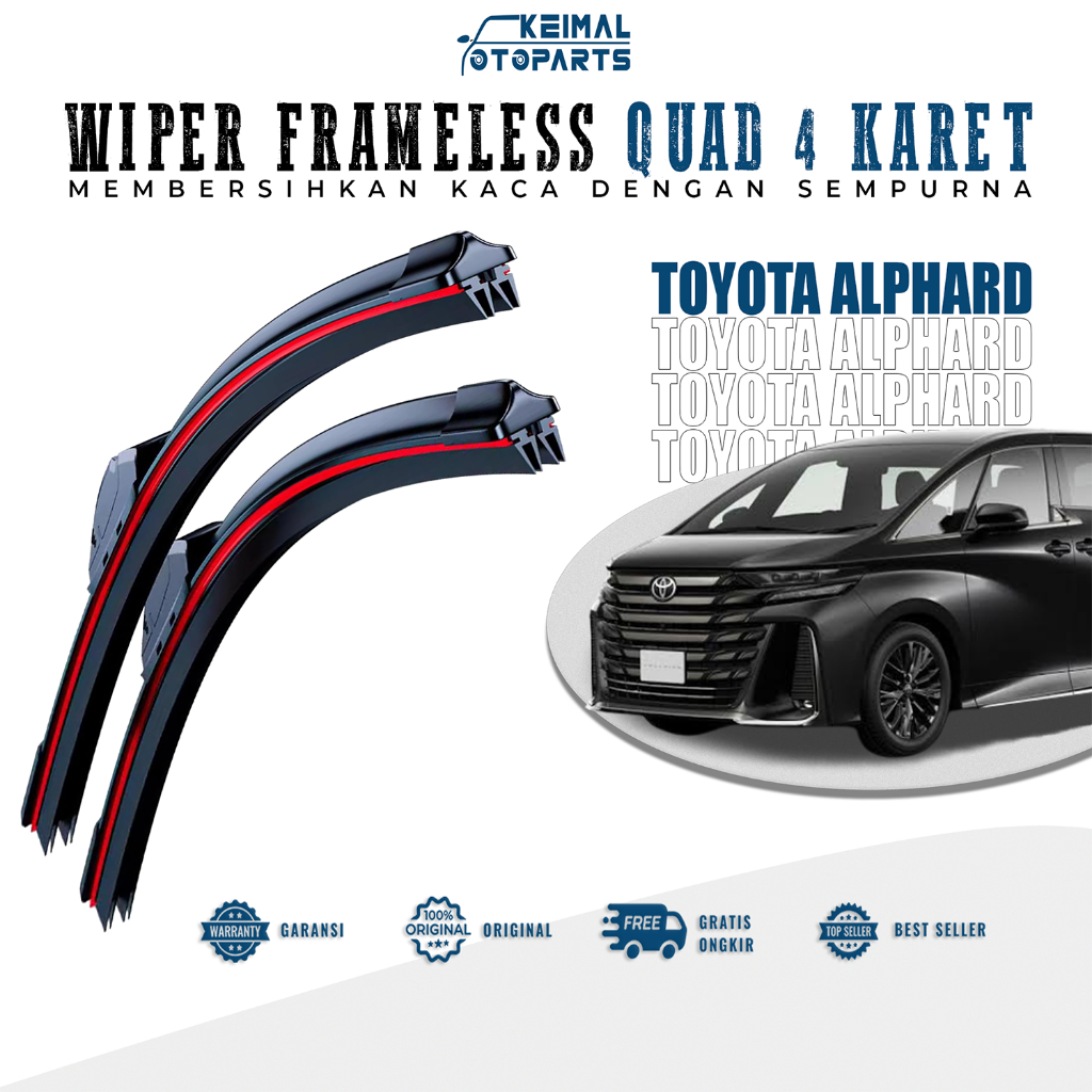 Toyota Alphard Quad Car Wiper 4 Layer Rubber Car Windshield Cleaning ...