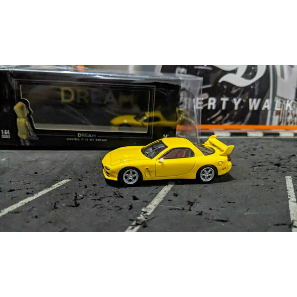 Diecast Time Micro TimeMicro Mazda RX7 RX 7 FD3s Initial D Yellow Minus ...
