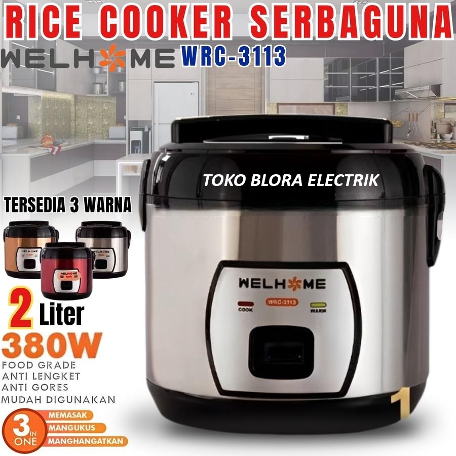 Rice Cooker 1.8 Liter Welhome Magic Com Rice Cooker Stainless Body Rice ...