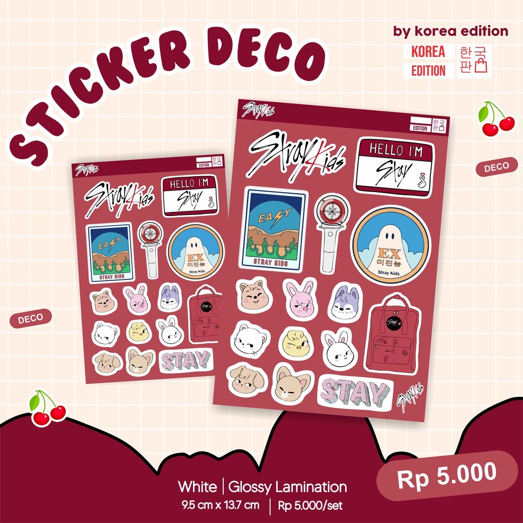 Stray Kids SKZOO Stay Cutting Deco Vinyl Sticker Kpop Stay Collection ...