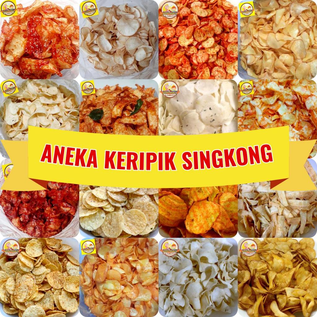 VARIOUS CASSAVA CHIPS (Mangleng, Getuk Chips, Opak Medan, Kecimpring ...
