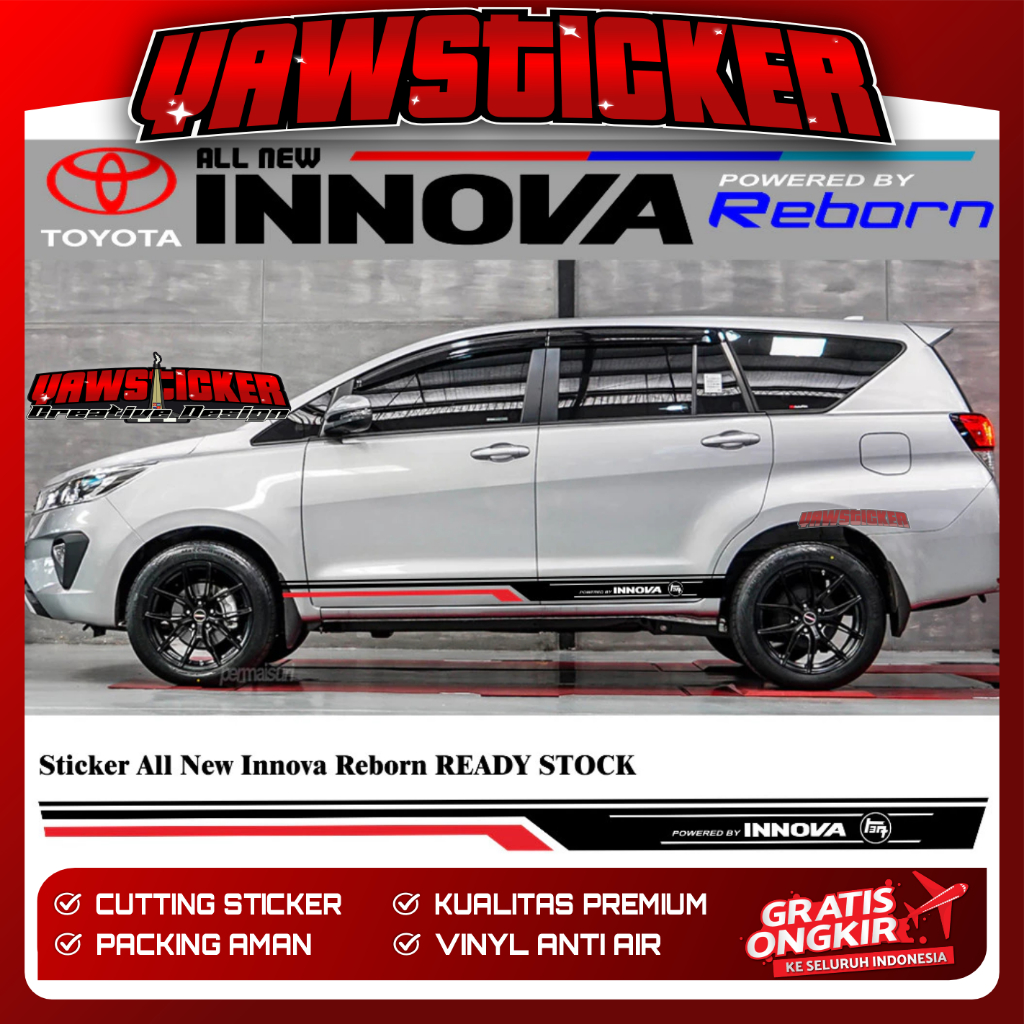 Toyota INNOVA REBORN STICKER INNOVA REBORN SIDE BODY STICKER | Shopee ...