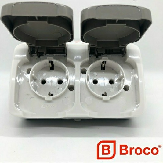 Double Outbow Socket Cover Broco Atlantic Horizontal IP44 - 2252 ...