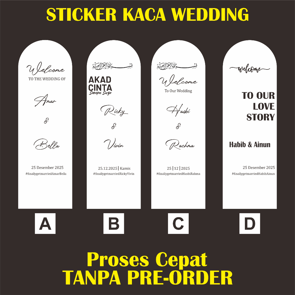 Wedding Sticker / Engagement Sign Mirror Sticker Sign Wedding Acrylic ...