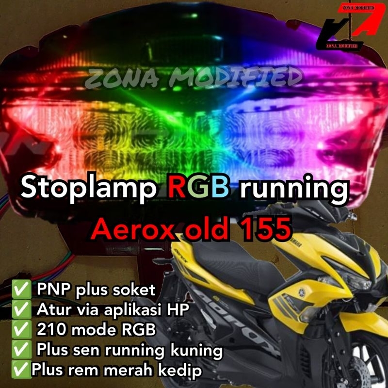 Smart RGB Pro Aerox LED Brake Light with Bluetooth Connection for ...