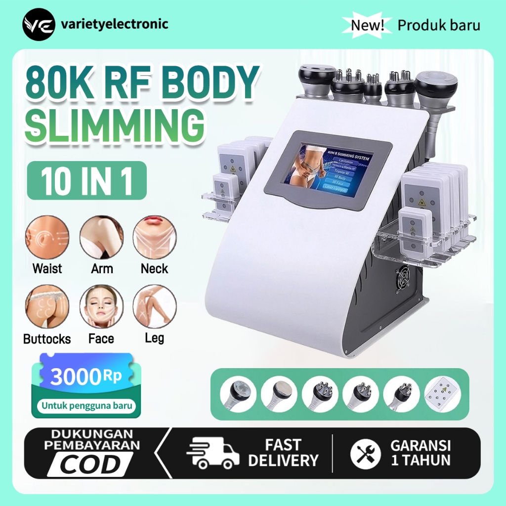80k RF cavitation RF 6 in 1 Tool burn fat machine RF face Slimming 40k ...