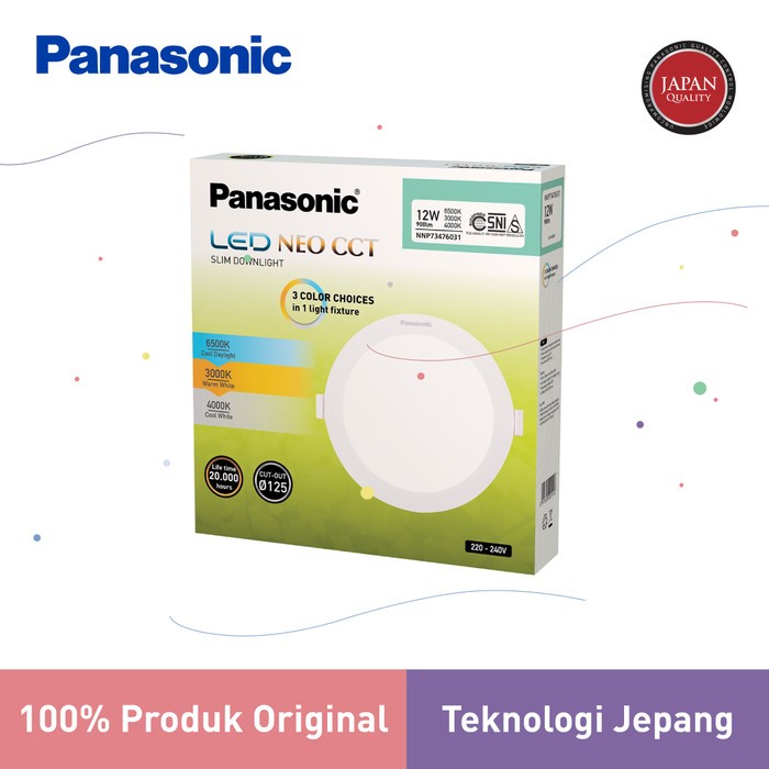 Panasonic LED Downlight NEO CCT Slim 9W 12W 15 Watt (3 Colors) | Shopee ...