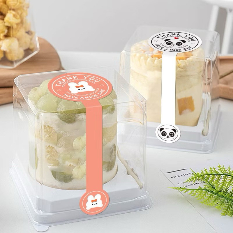 (new) Thank You LONG sticker / roll label sticker LONG Food Seal Cake ...