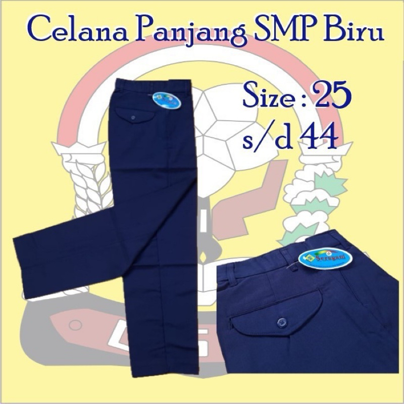 Blue SMP Long School Trousers (BULLOVA AND UNIFORM BRAND) | Shopee Malaysia