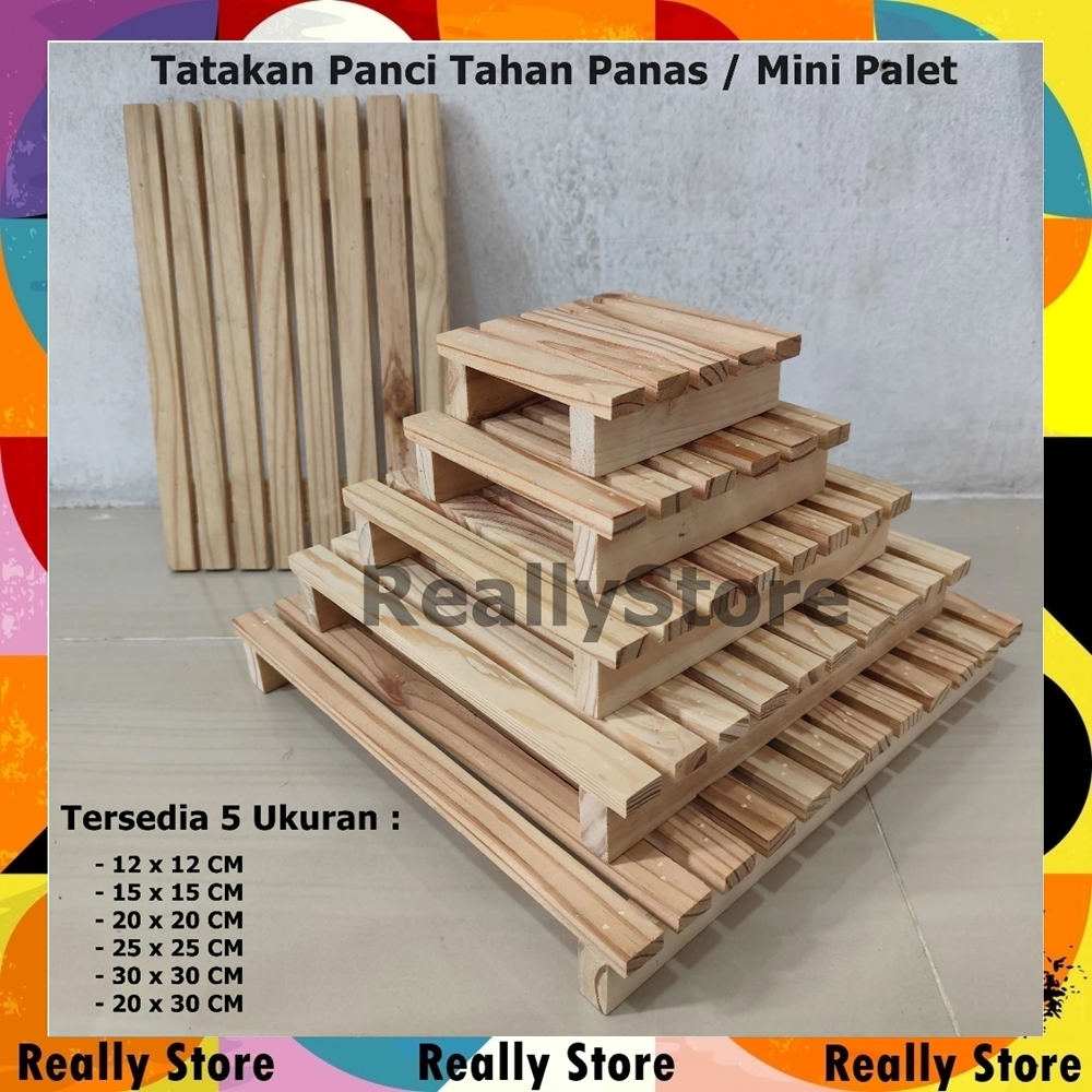 Mini Wooden Heat-Resistant Pot Coasters, Palette Coasters, Plate ...