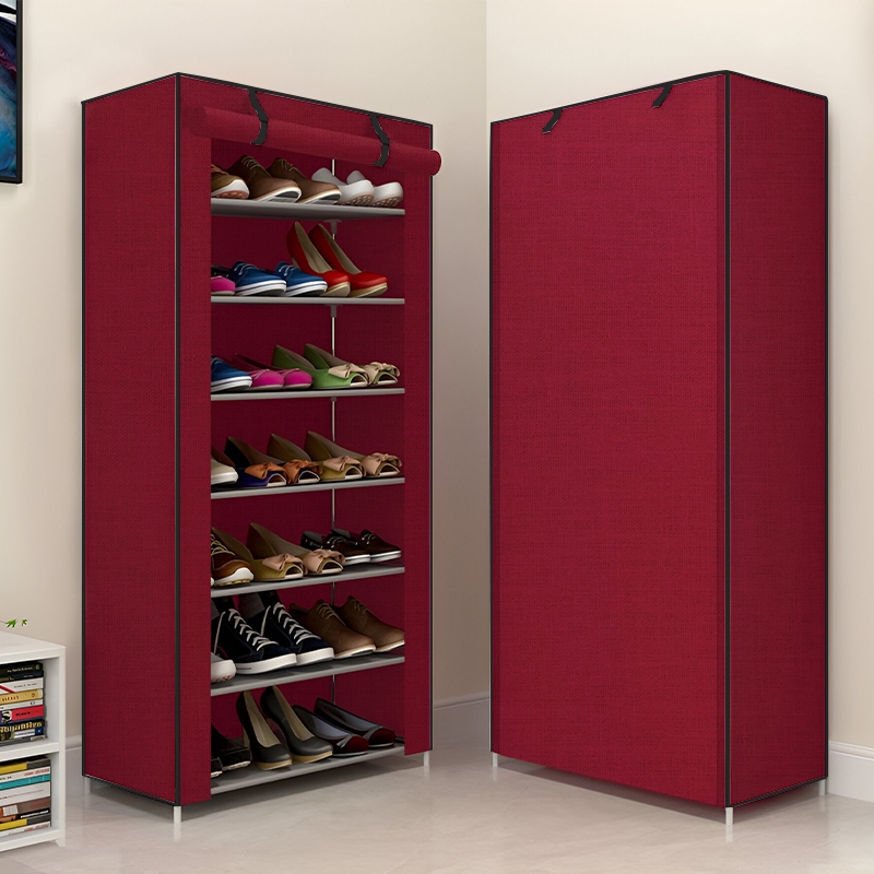 Aihomeliving-cloth Shoe Rack 10 Layers 9 Frames Type 1099 RED portable ...