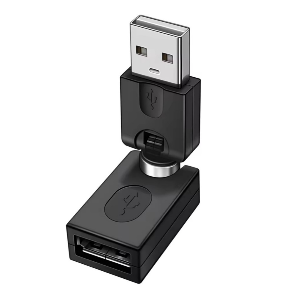 Usb 2.0 Male To USB Female 360 Degree Rotation Angle Extension Adapter ...
