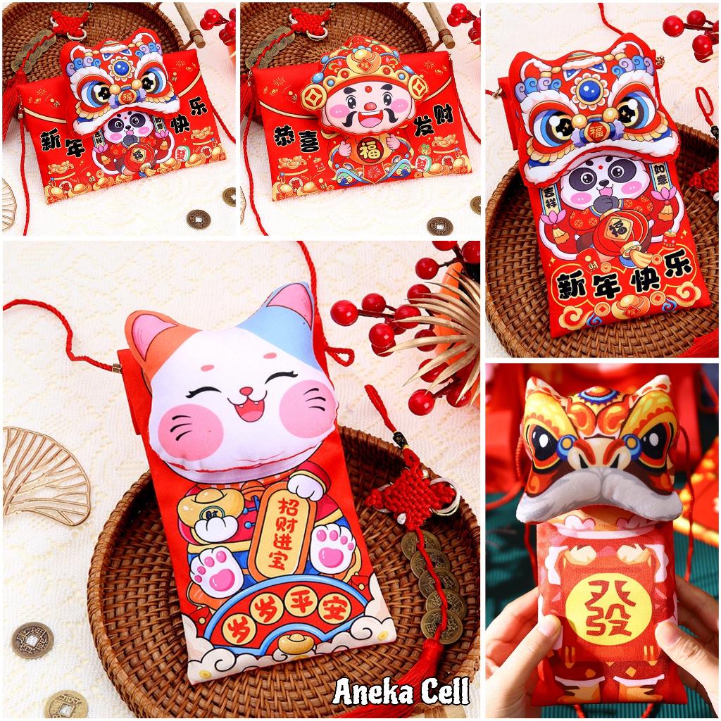 2025 Neutral Cloth Sound Angpao Bag Barongsai Angpau Angpao Wallet Red ...