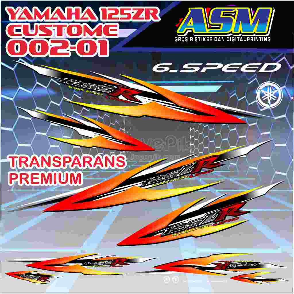 FIZR 125ZR CUSTOM 002 TRANSPARENT MAXDECAL STICKER STRIPING | Shopee ...