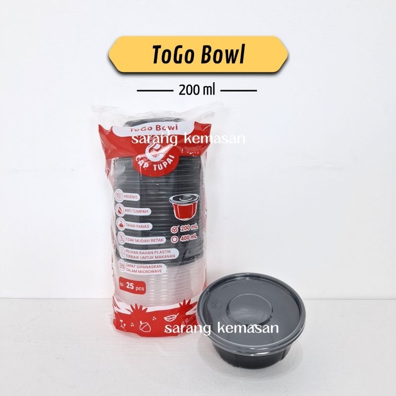 HITAM Black Thinwall bowl 200 ml Thinwall black bowl 200 ml Foodpack ...