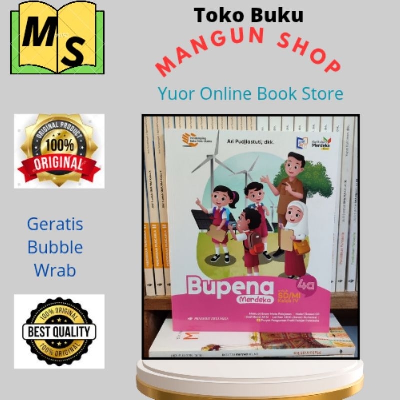 Book BUPENA Merdeka SD CLASS 4 jld 4A,4B,4C,4D Erlangga Revised Merdeka ...