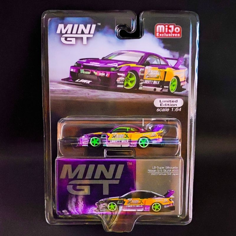 Mini GT LB-Super Silhouette Nissan S15 SILVIA Purple 555 Formula Drift ...