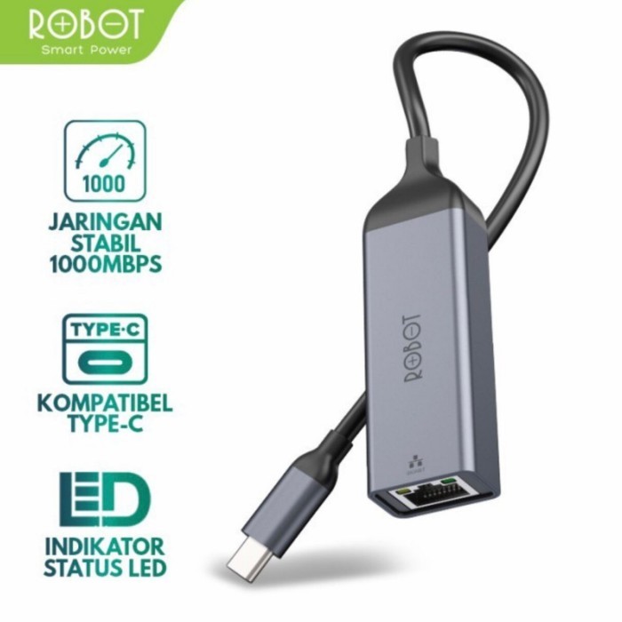 Robot EA10C EA20C USB Type-C Ethernet Adapter 10/100/1000Mbps Network ...