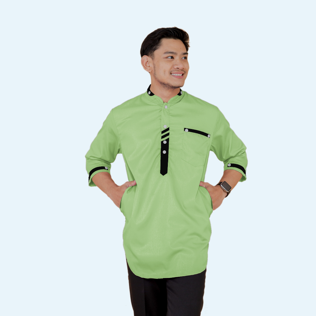 HIJAU KATUN KEMEJA ARZAN - NEW 2025 BAJU KOKO JUMBO KURTA SHIRT COTTON ...