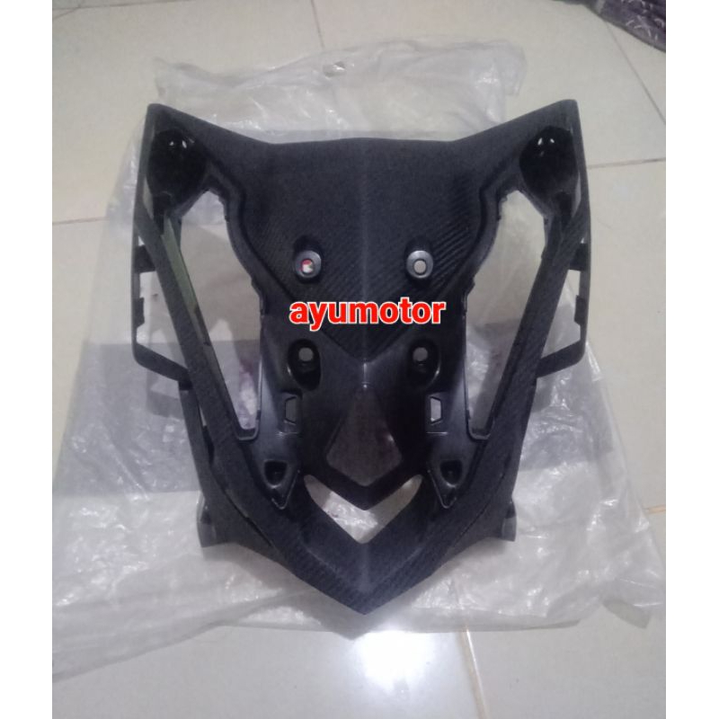 HITAM Cover fr assy front shield cover under headlight supra gtr 150 ...