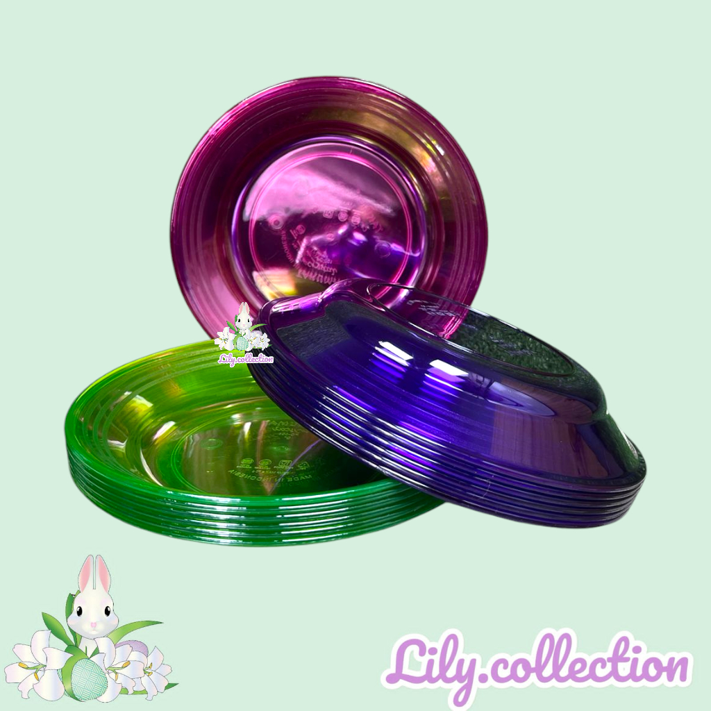 Lilycollection 9 INCH CRYSTAL PLATE / BEAUTIFUL TRANSPARENT DINNER ...
