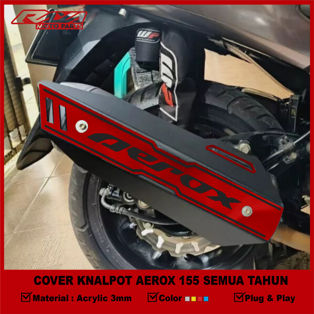 RAYA AEROX 155 Exhaust Shield Cover - New AEROX Alpha Turbo, AEROX ...