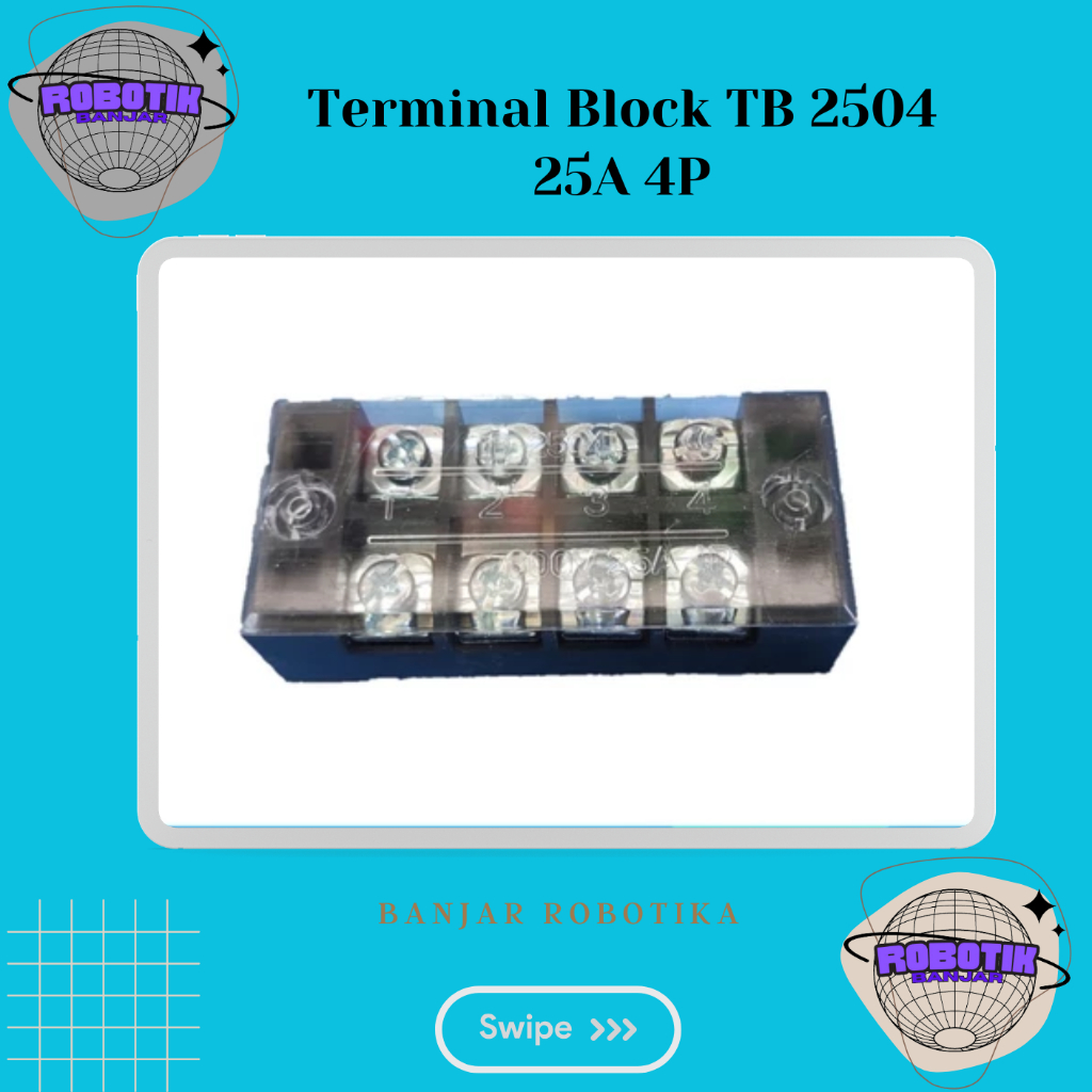 Terminal Block TB 2504 25A 4P TB2504 | Shopee Malaysia