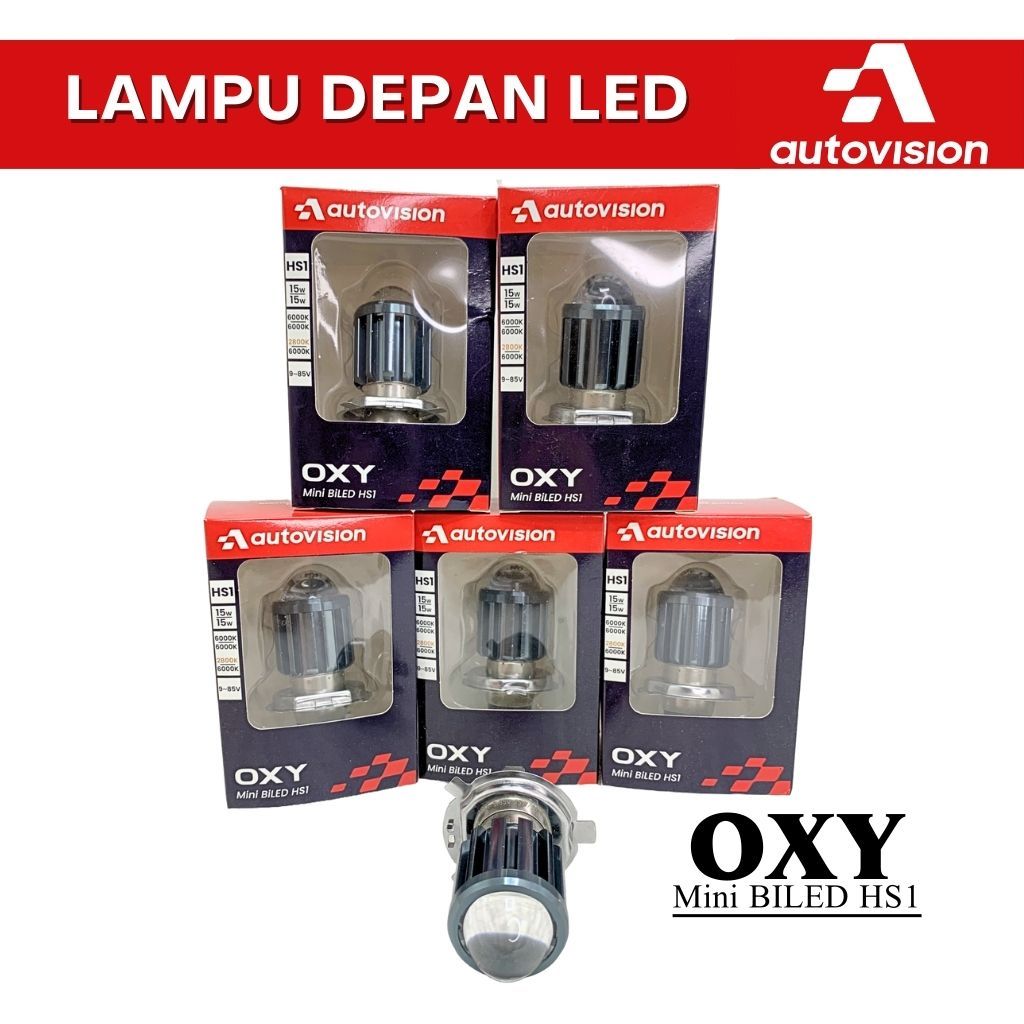 Led Motorcycle Light HS1 Mini Bi-led H4 led main bulb OXY Autovision ...
