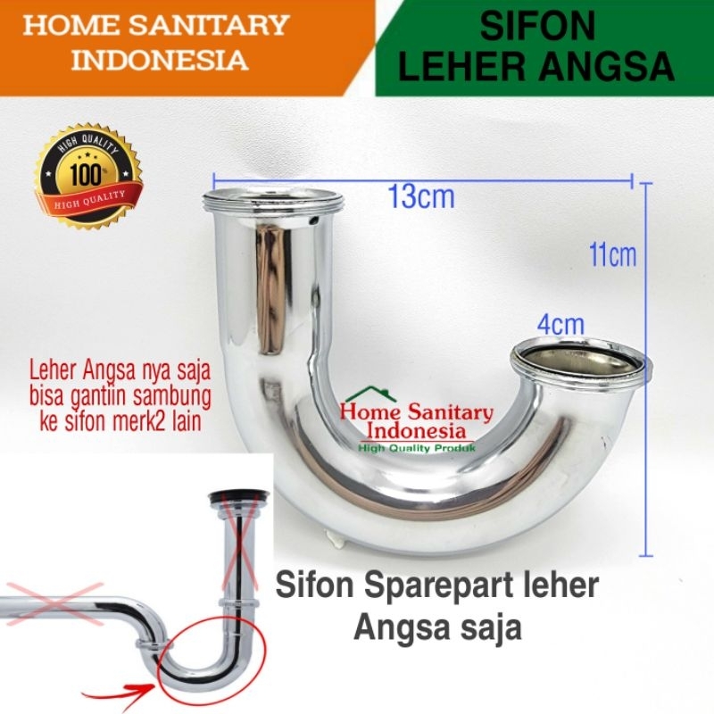 HSI | Goose Neck Spare Parts U Siphon Steinless Sink | Shopee Malaysia