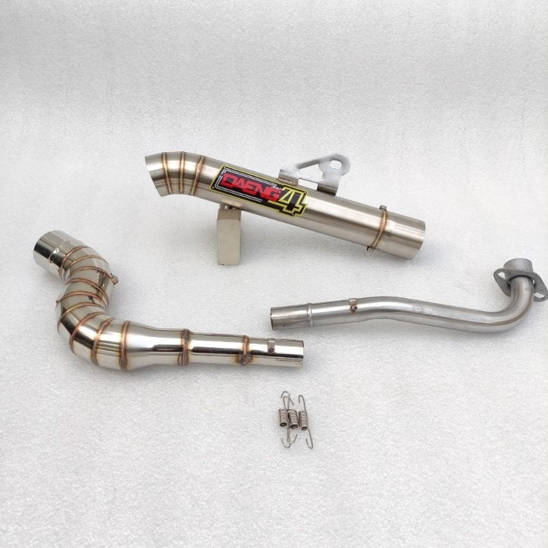 Daeng pipe 51MM CANISTER SUPER OPEN TUBE TYPE 1SET for xrm 110 125 wave ...