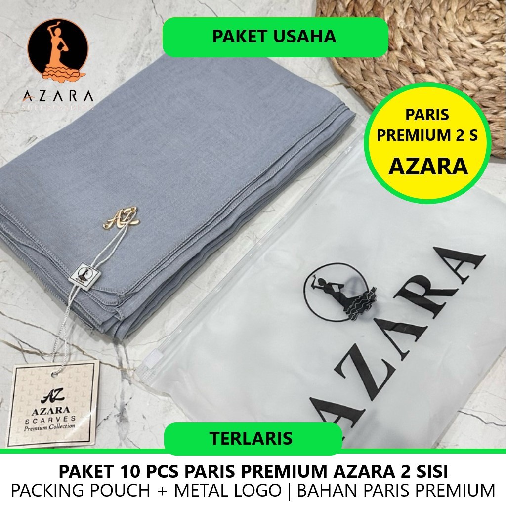 Package of 10 Pcs Paris Premium 2 SIDES Swaroski Logo Rectangular Hijab ...