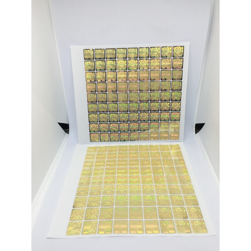 Original GOLD HOLOGRAM STICKER | Shopee Malaysia