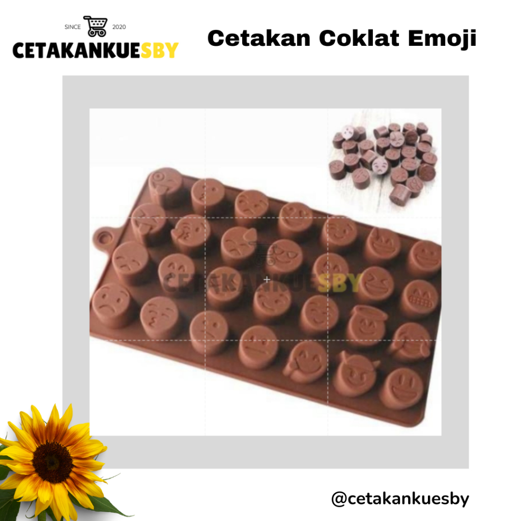 [CKS] Chocolate Emoji Cavities Mold Silicone Mold Emoji Chocolate ...