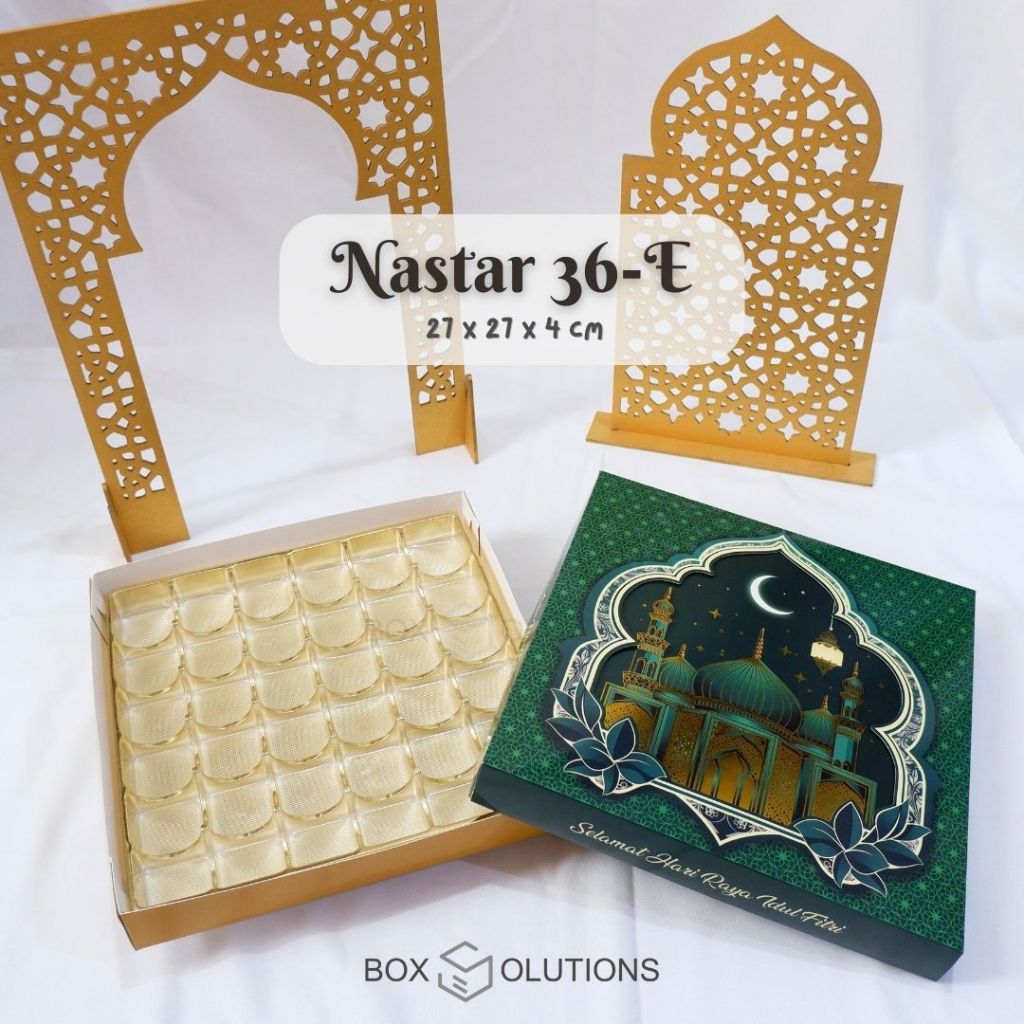 36-e eid nastar box (36 compartments) / premium eid nastar tray box ...