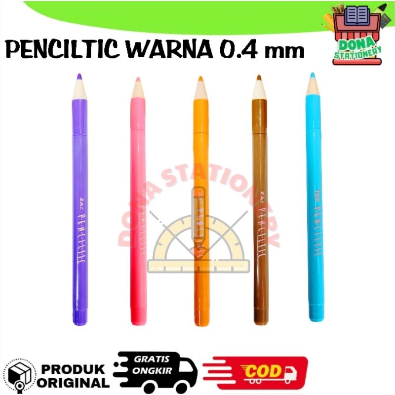 (1 Pcs) PENCILTIC COLOR ZEBRA 0.4 mm | Color TIC PENS | Shopee Malaysia