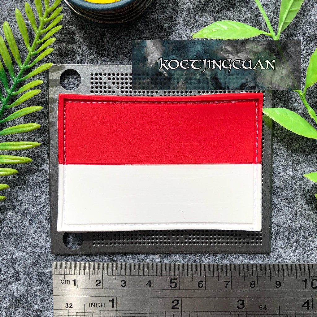 Rubber Patch Rubber Emblem with Velcro Indonesian Flag without outline | Shopee Malaysia