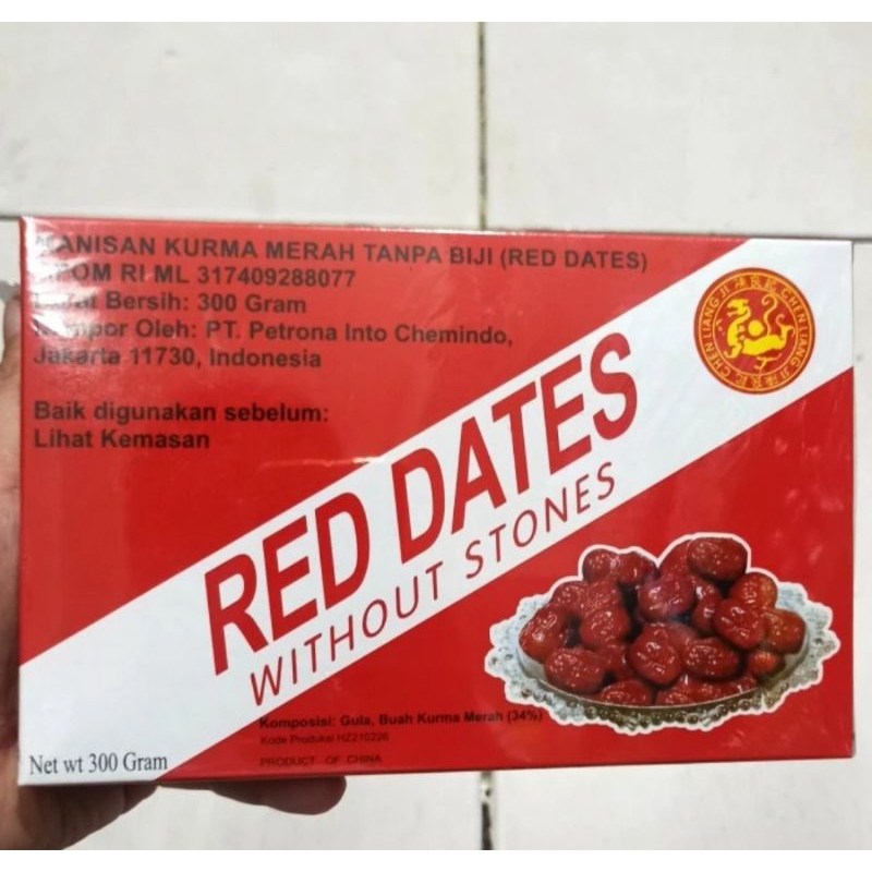 MERAH Candied Angco Red Dates Seedless 300g / Red Dates Seedless ...