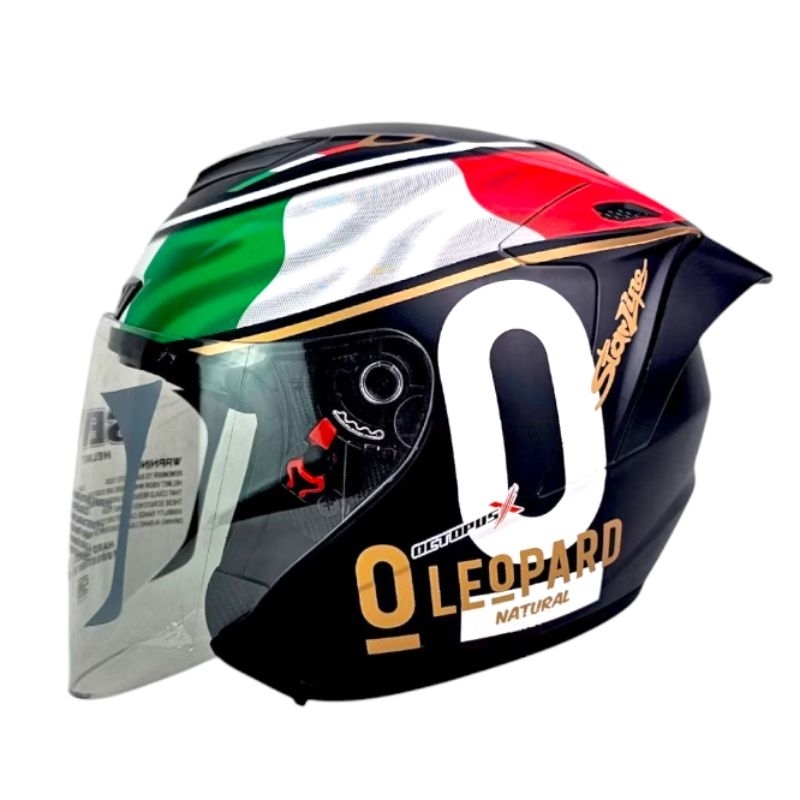 New Sev Octopus X Helmet with Leopard Black Motif||Modern Sni Helmet ...