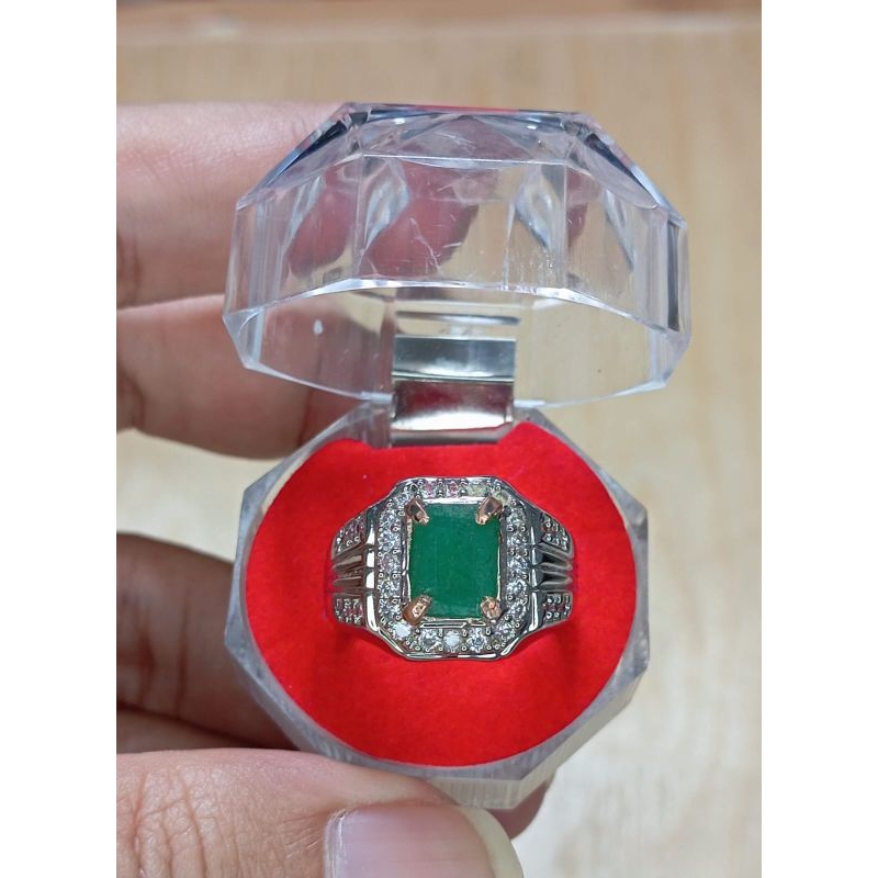 Genuine NATURAL NATURAL ZAMRUD GEMS EMERALD STONE READY TO USE COMPLETE ...