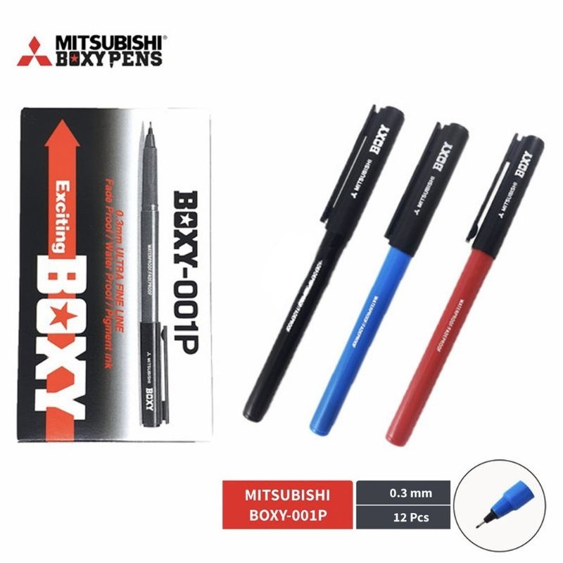 Boxy Pen 001-P /0.3mm/ (12pcs) | Shopee Malaysia