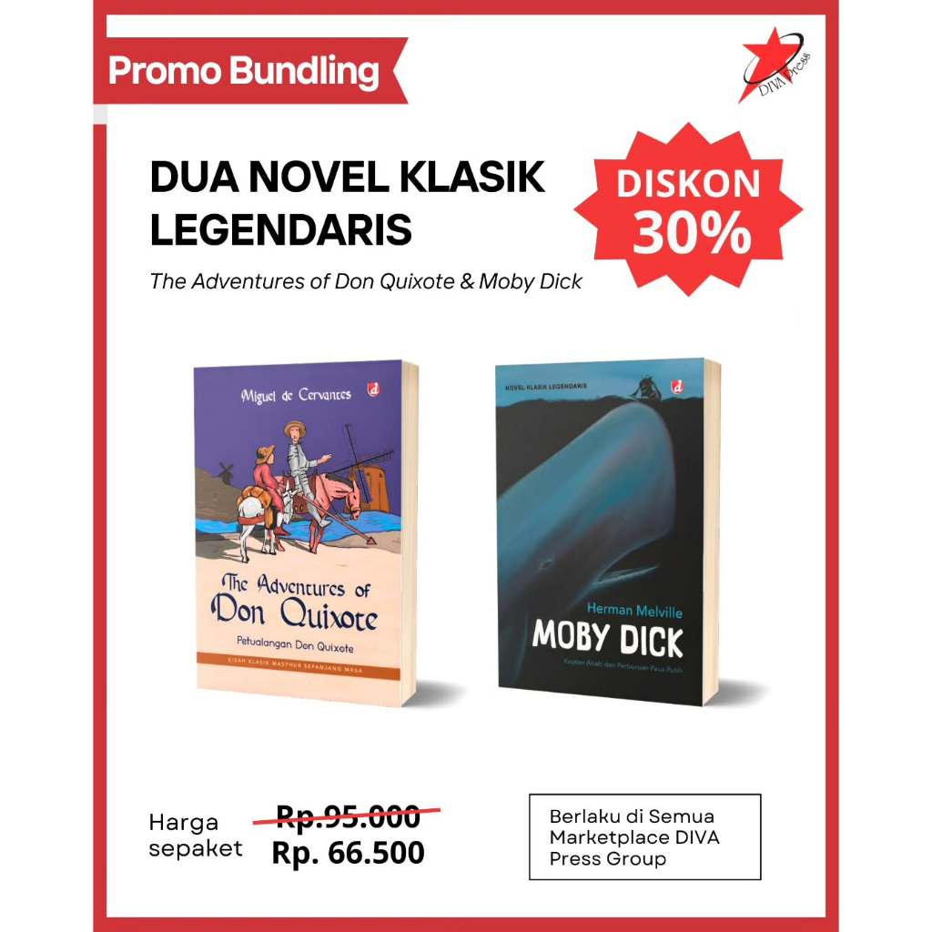 Book 2 Legendary Novels (The Adventure of Don Quixote and Moby Dick ...