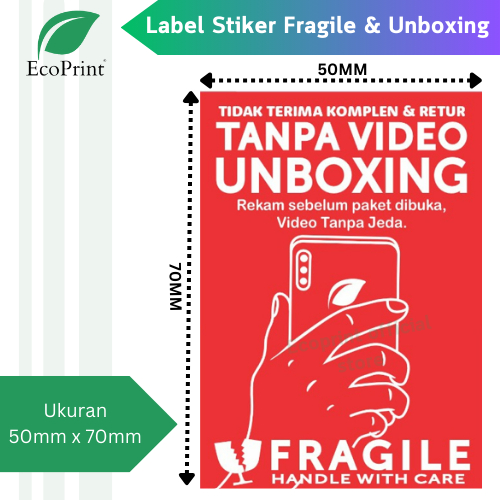 EcoPrint Label Sticker Unboxing with FRAGILE | Stickers / Labels ...