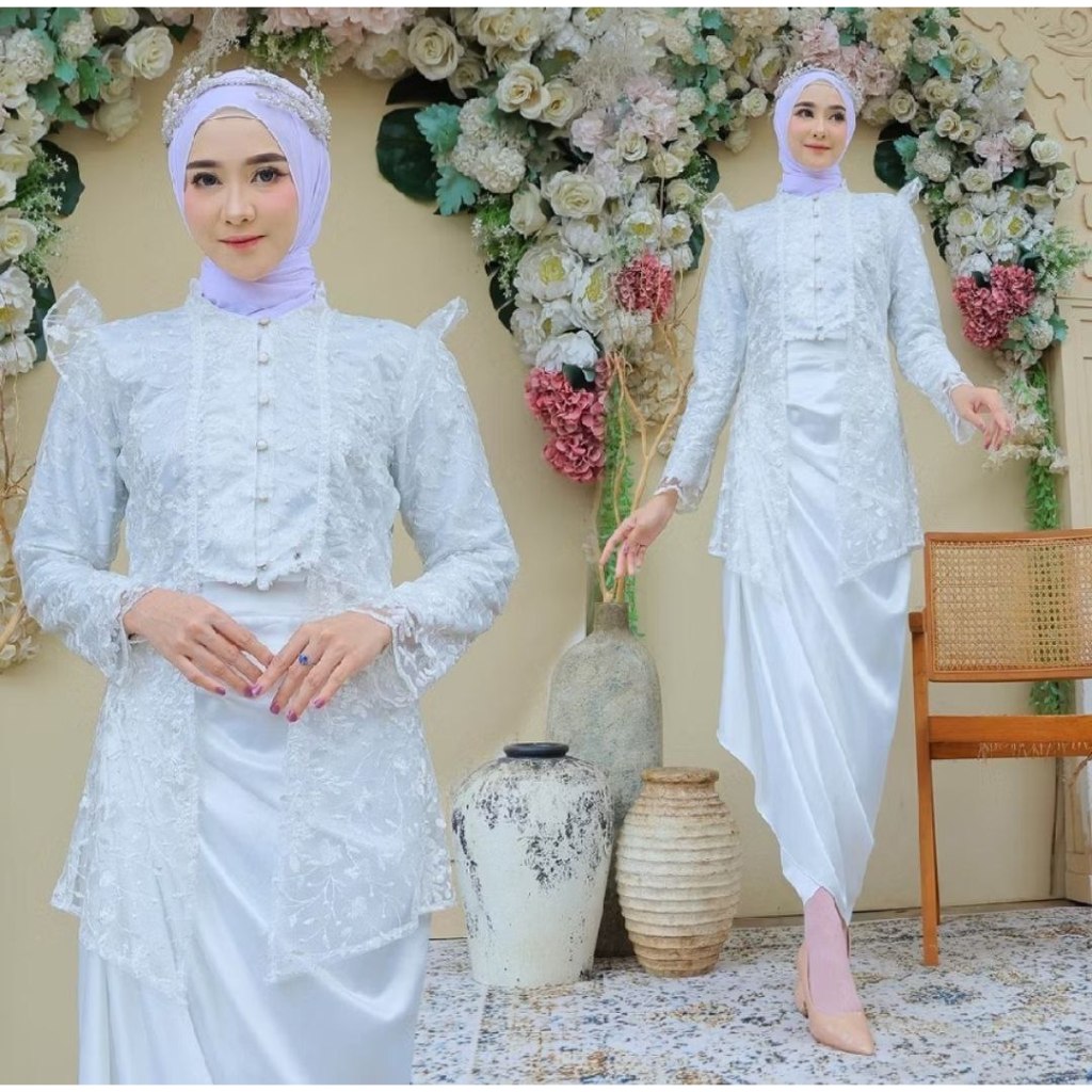 PUTIH Real VIDEOS!!! Mrt2508 PREMIUM Praavi Muslim Suit 6 COLORS / Modern Kebaya Suit / Luxury ...