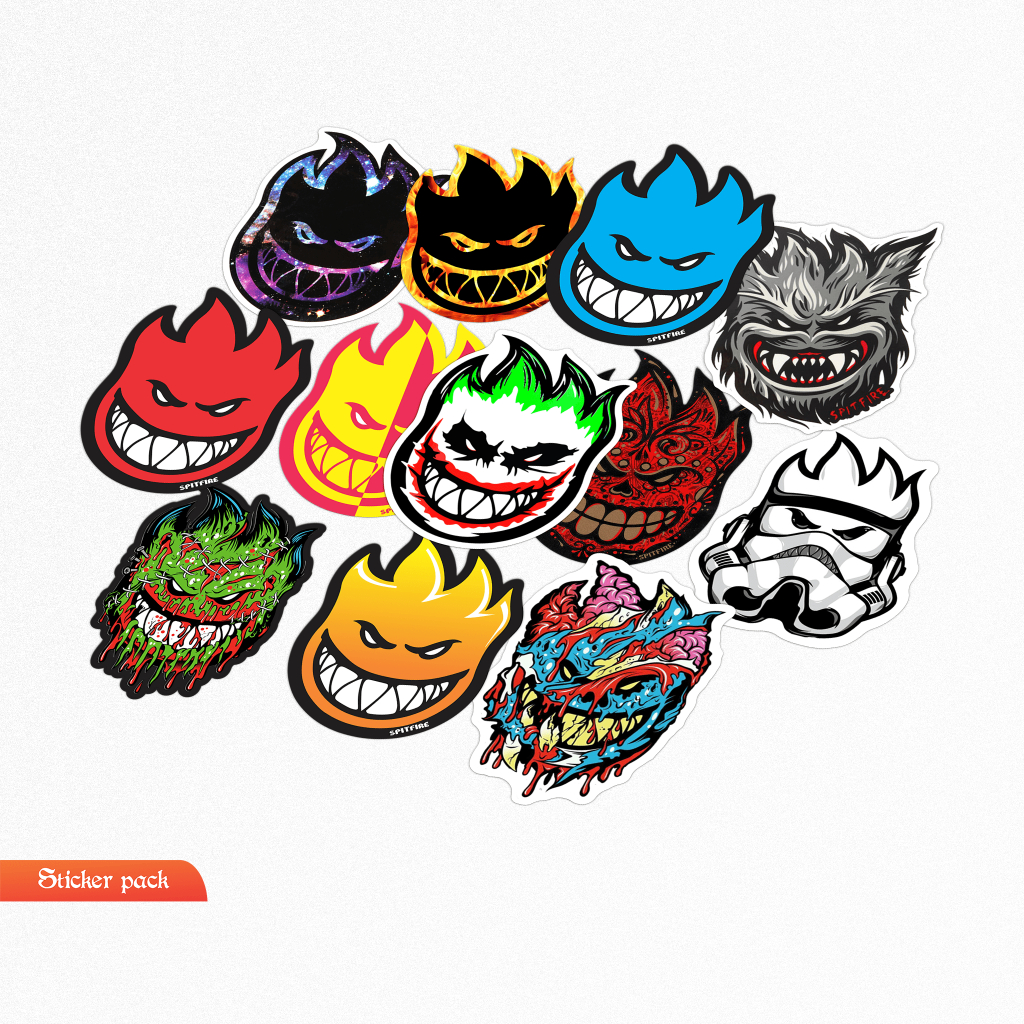 Skate Spitfire distro stickers / Sticker pack | Shopee Malaysia