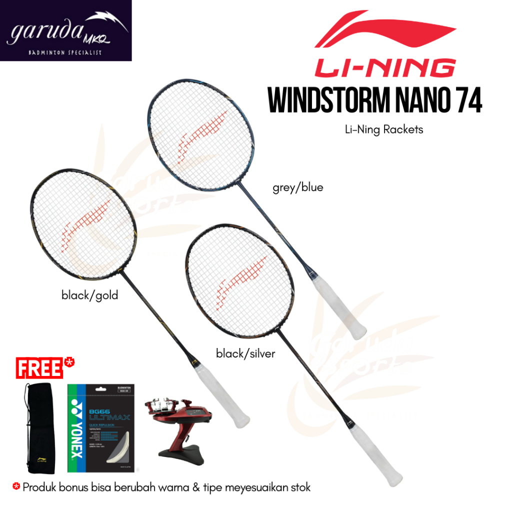 Lining WINDSTORM 74 NANO BADMINTON RACKET / Lining WS 74 NANO / Li-Ning ...